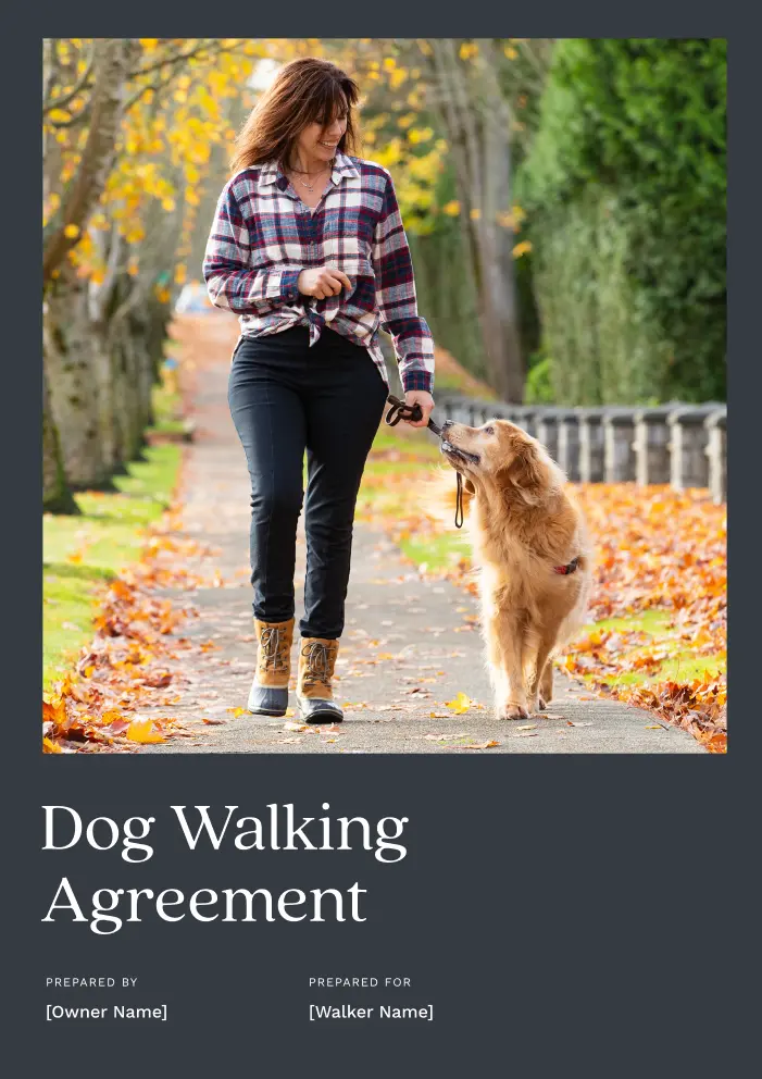 Dog Walking Contract Template Dog Walking Agreement Sample Template